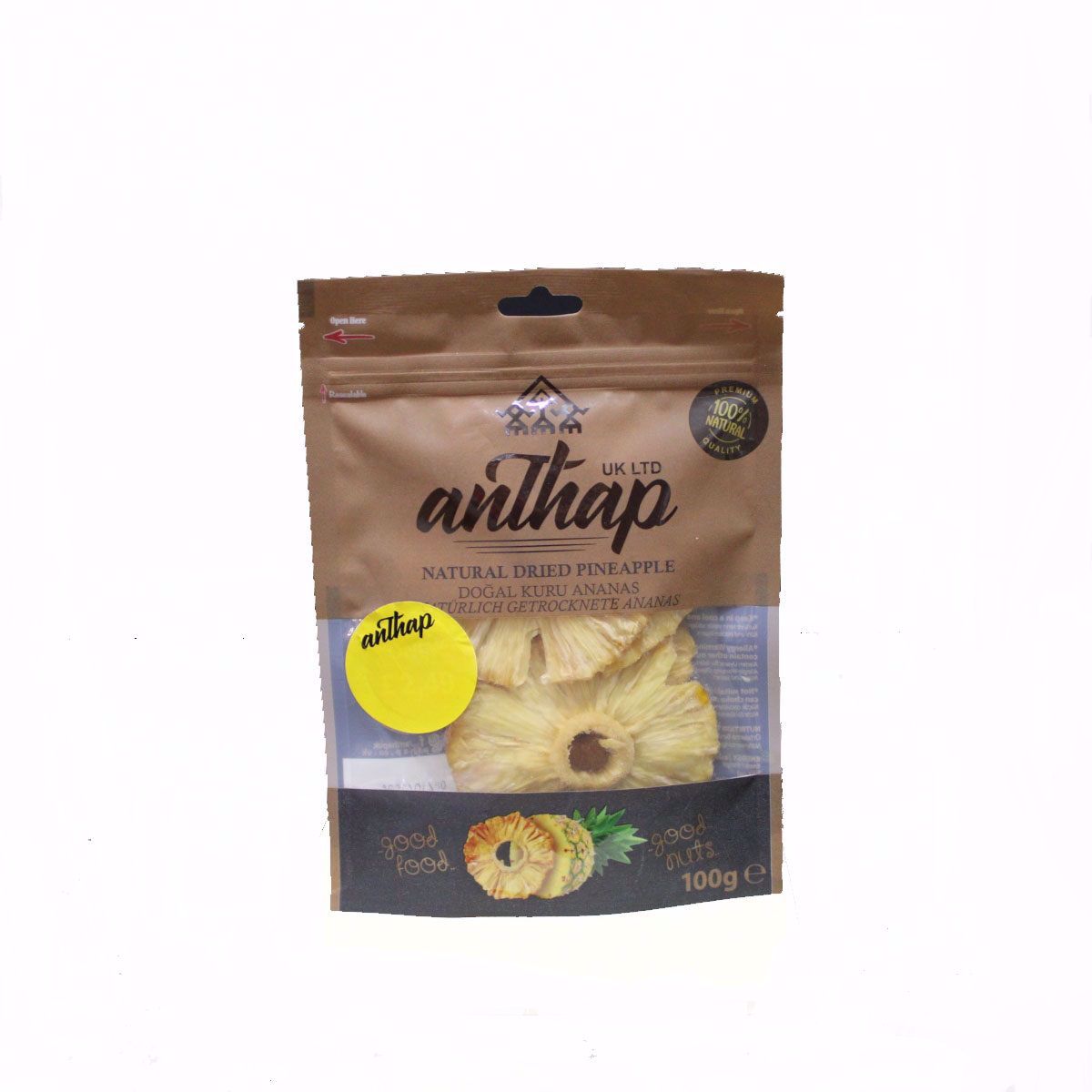 Anthap Dried Pineapple 100G. Yaşar Halim — Your Mediterranean Market ...